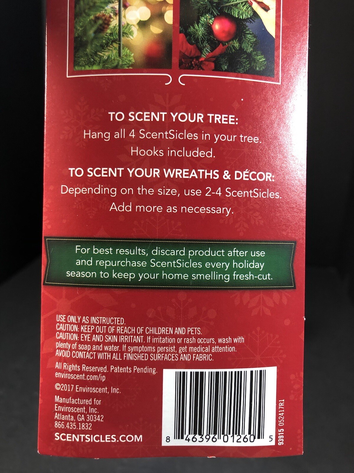 Scentsicles Scented Ornaments New Snow Berry Wreath CMAS Tree ...