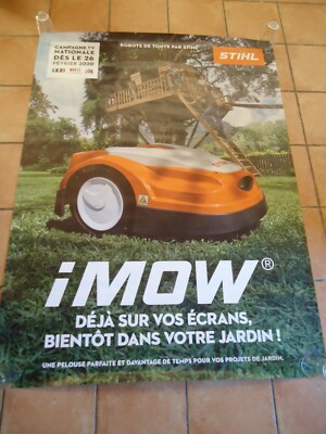 POSTER AFFICHE PUB ** STHIL STIHL ** ROBOT TONTE TONDEUSE Collection ...