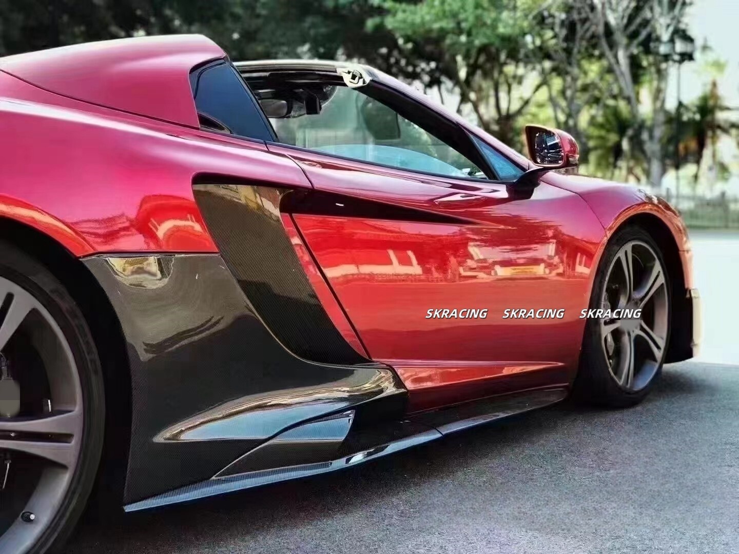 For McLaren MP4-12C 2013-2014 Real Carbon Fiber Side Fender Vent Wing ...
