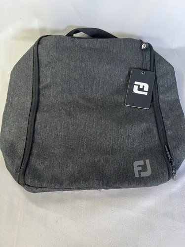 FootJoy Nylon Golf Shoe Bag Double Pull Zipper Dark Gray Charcoal Color ...