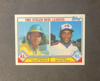 1983 Topps - League Leaders Rickey Henderson, Tim Raines #704 | eBay