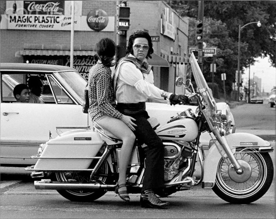 Elvis and Mary Selph Motorcycle 4x6 Picture Celebrity Print | eBay