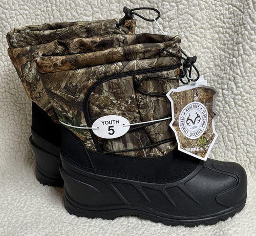 New Itasca RealTree EDGE Camo Kids Youth Size 5 Waterproof Rain-Snow ...