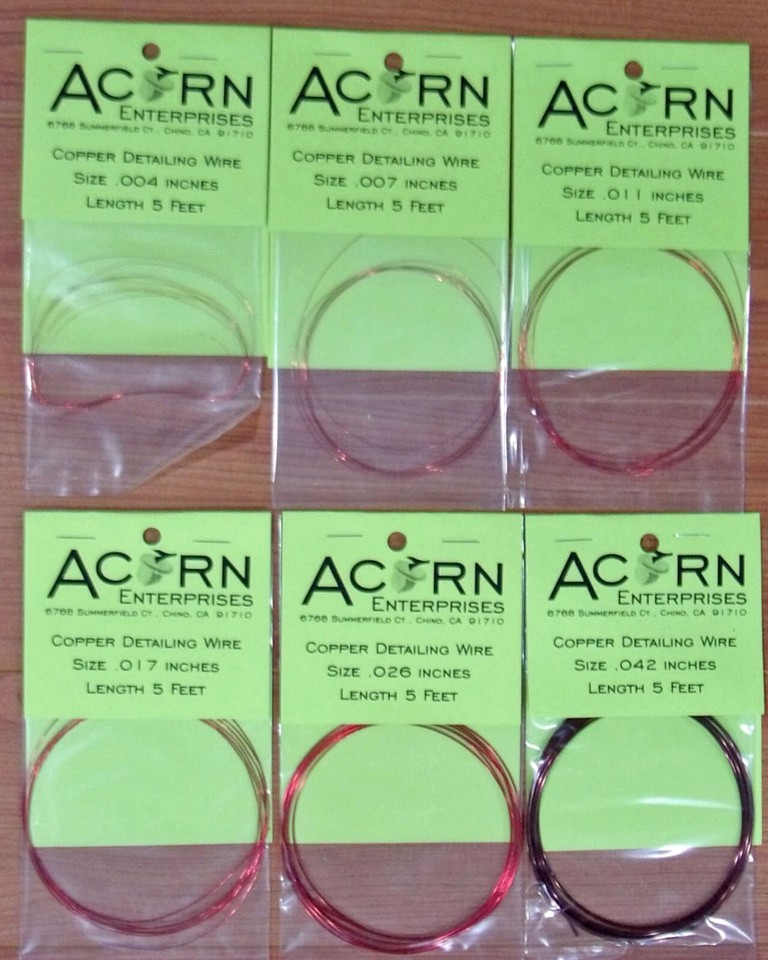 Copper Detailing Wire Hobby Sized 275 Packages .004"-.042" ONE PRICE ...