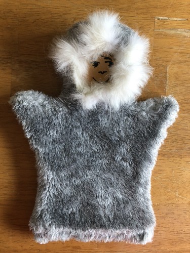 Vintage Eskimo Hand Puppet Rabbit Fur Trim Indigenous 1st Nation 10"x8 ...
