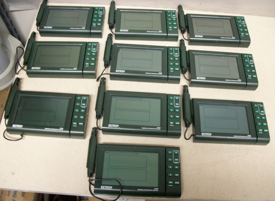 Lot of 10 - EXTECH Instruments RH520 Humidity & Temperature Recorders ...