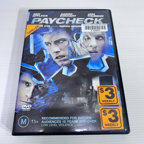 Paycheck DVD Aaron Eckhart Ben Affleck Uma Thurman | eBay