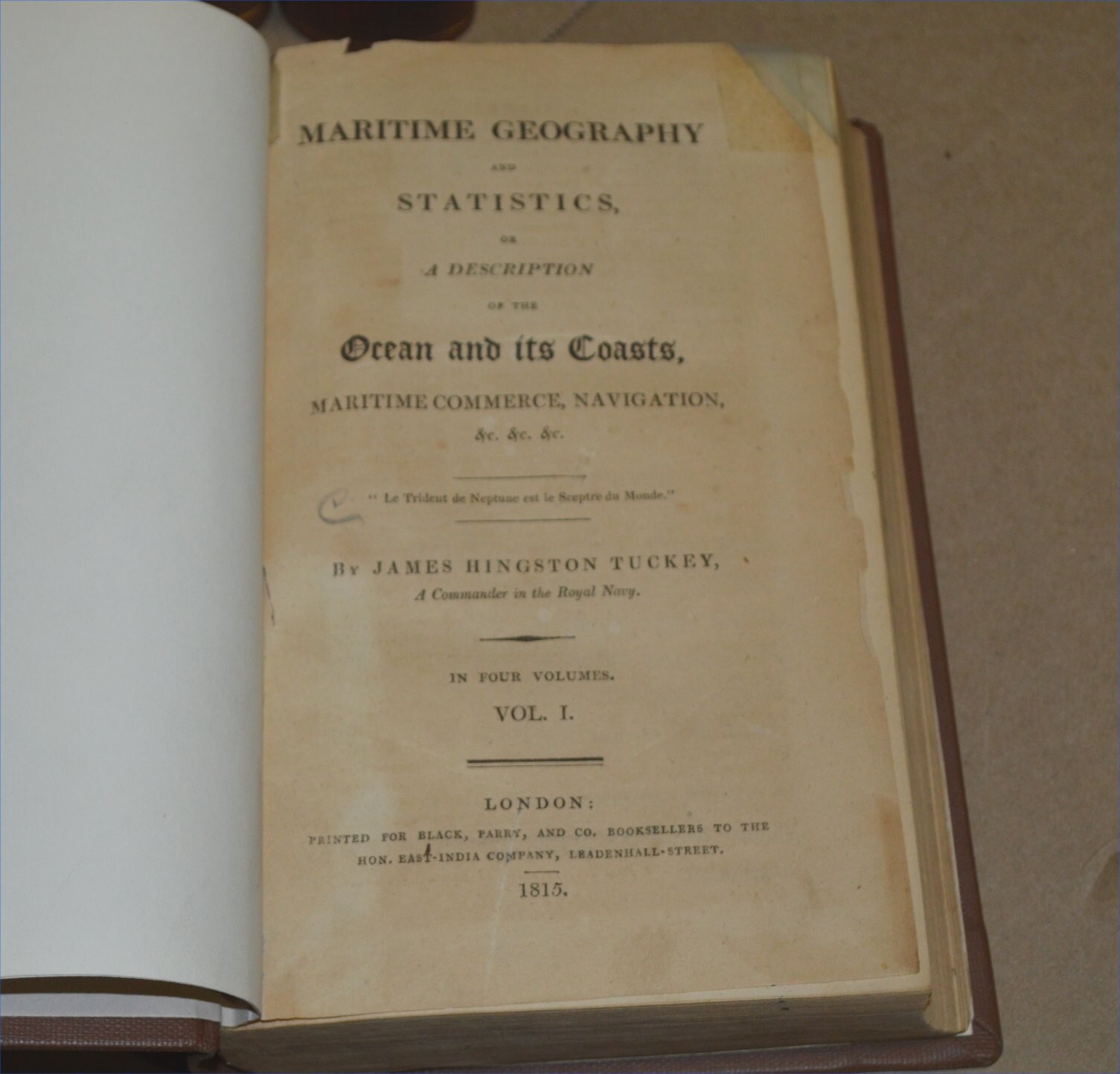 Maritime Geography & Statistics by James Tuckey 1815 - 4 Volume Set ...