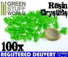 GREEN Resin Crystals - for Miniature Bases Warhammer Model Scenery ...