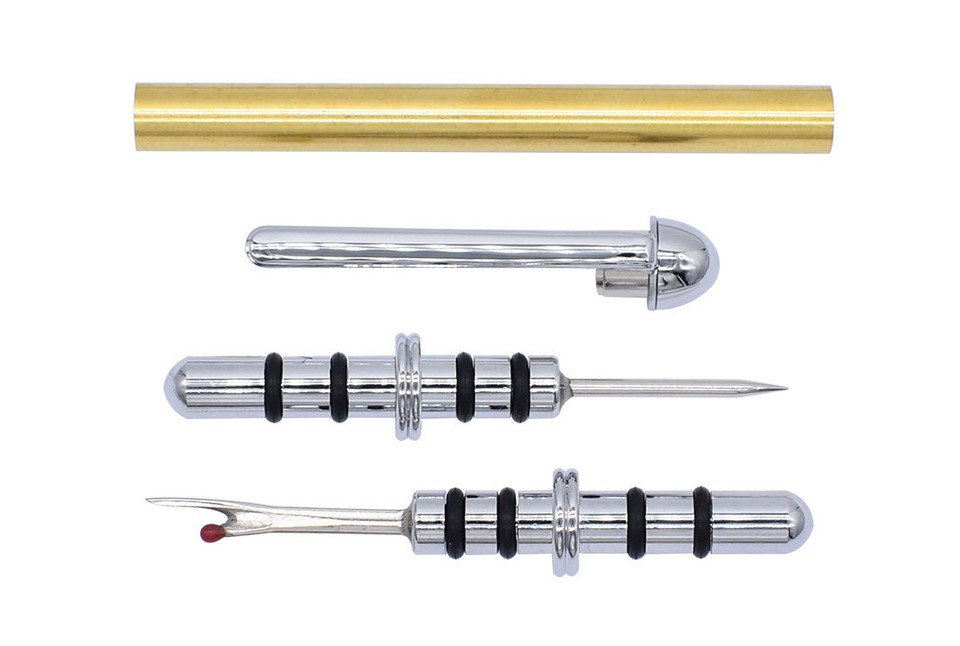 Seam Ripper Stiletto Kit Turning Kit Woodturning Project Gold or Chrome ...