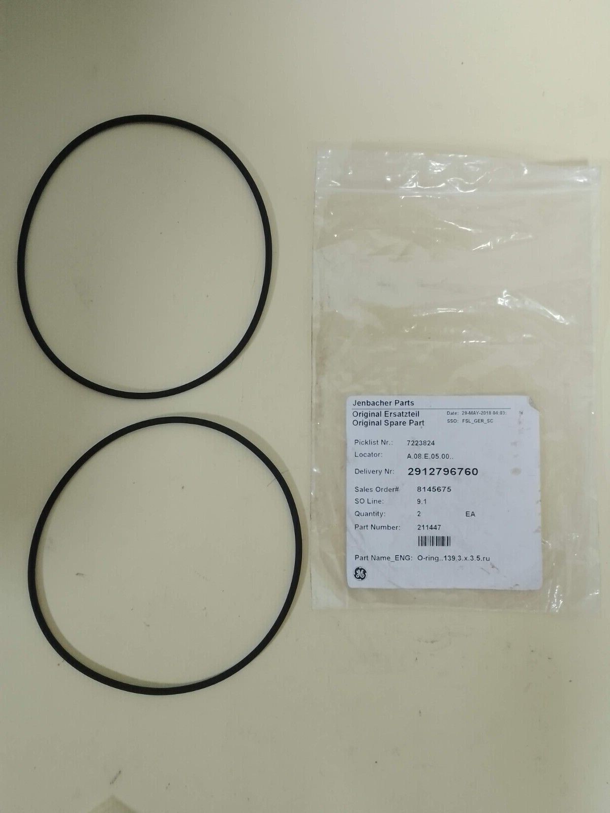 Ge Jenbacher 211447 O-Ring GE Jenbacher Innio Gas Engine Genuine Part ...