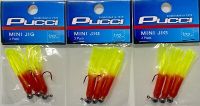Pucci MINI JIGS 1/32 oz (3 to a pack) 9 jig heads total | eBay