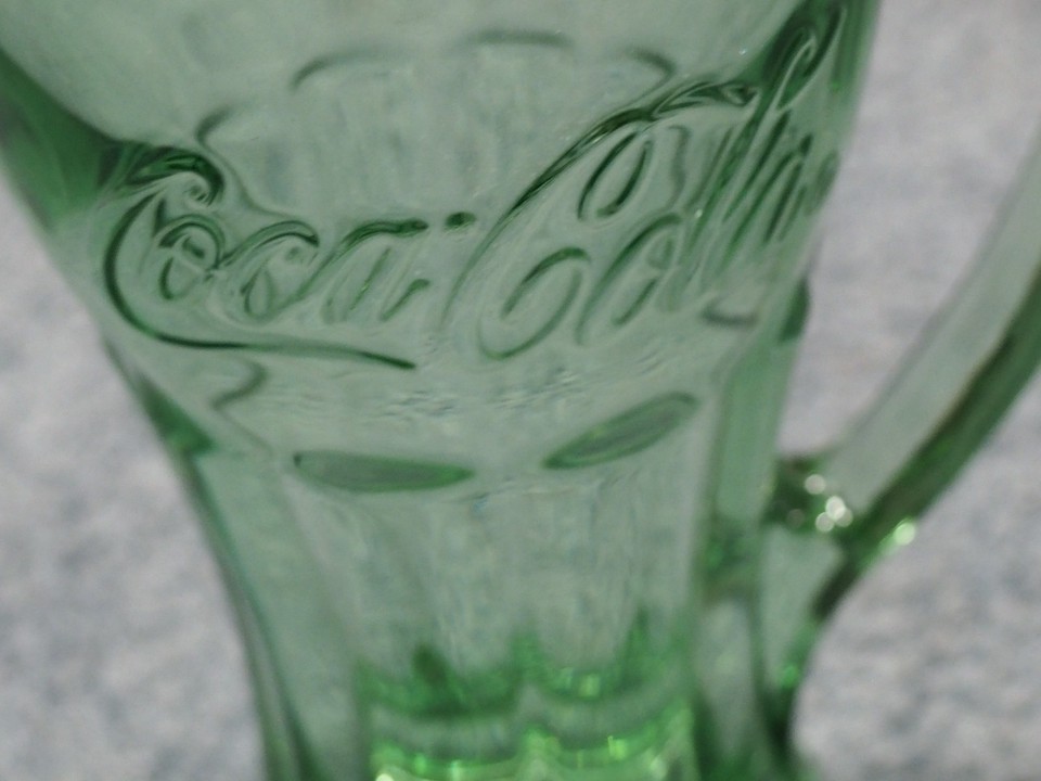 New Coca-Cola Green Vintage Glass 14.5 oz Hobble Skirt Glass w/Handle ...