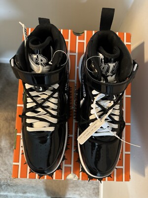 Size 10- Nike Off-White x Air Force 1 SP Leather Mid Sheed | eBay