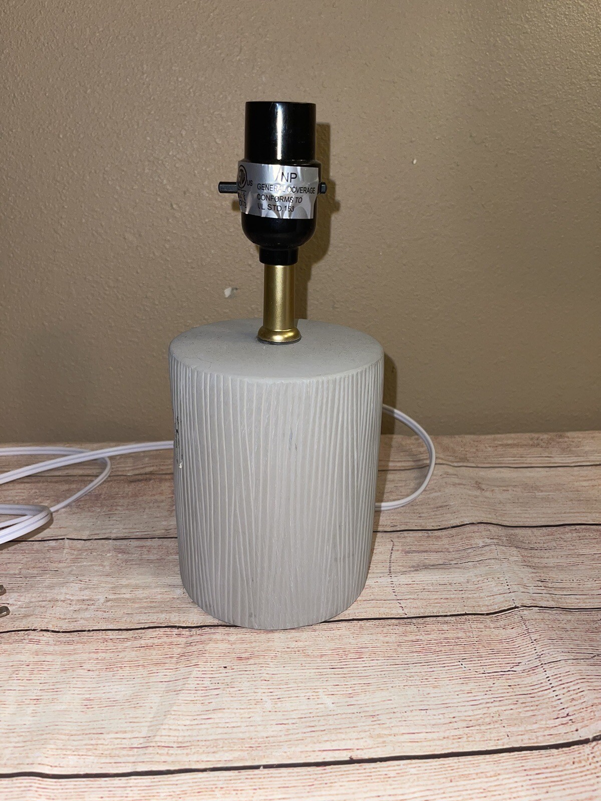 Threshold 13” Small Grey Table Lamp With White Shade (dented) | eBay