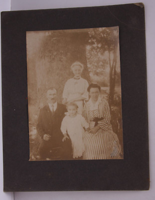 B&W Formal Photo Rowe Family John Dorothy Laura ~5x7" Print Tree ...