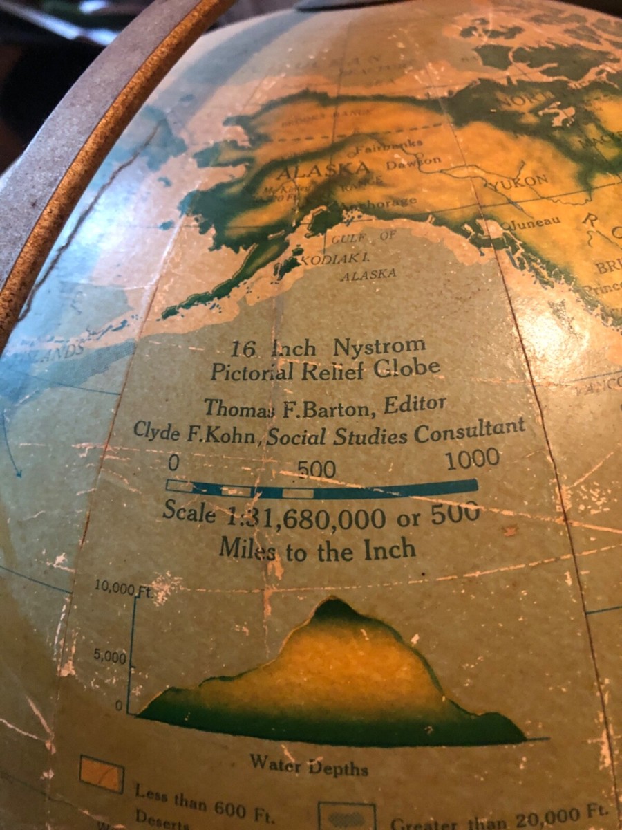 Large World Globe With Vivid Colors 16 In Diameter Nystrom