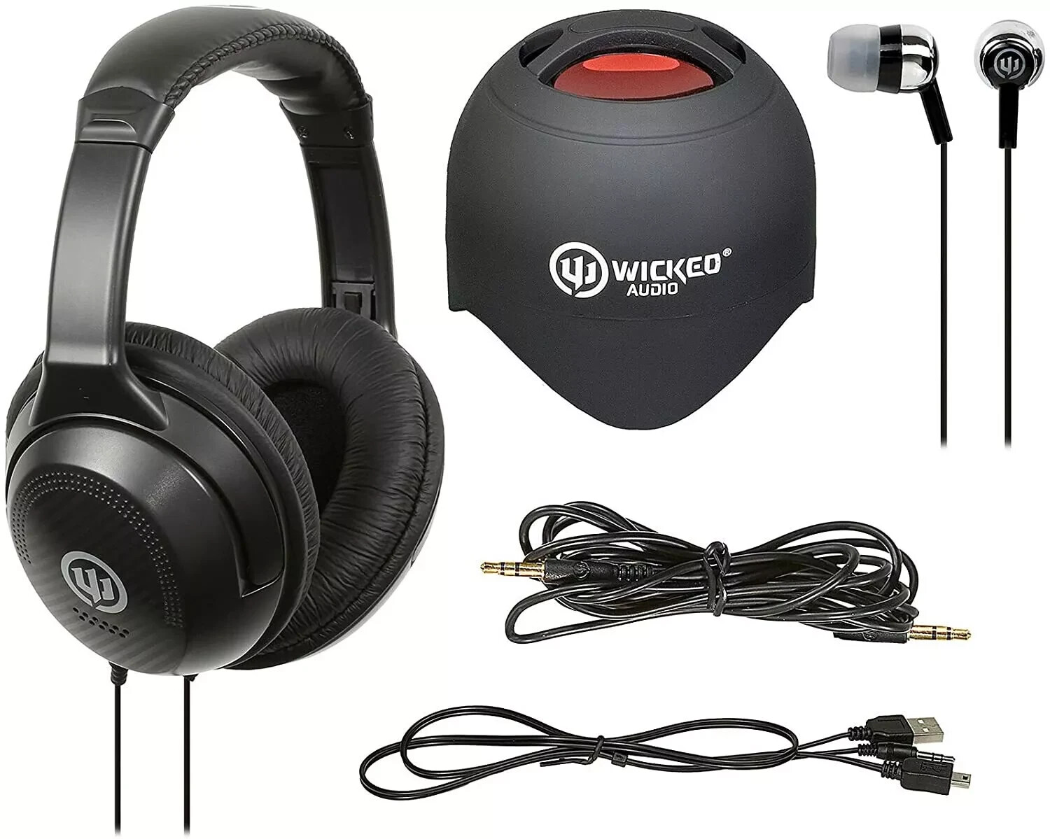 NEW Wicked Audio The TRIAD Bundle W/Headphones/Mini Speaker/ Earbuds ...