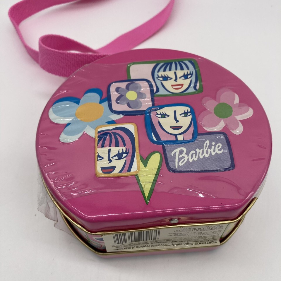 Mattel Barbie Doll 2000 Chocolate Tin with Strap Sealed with Chocolate ...