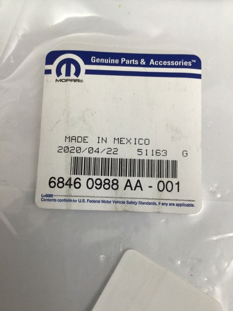 Genuine Mopar Mirror Cover Right 68460988AA for sale online | eBay