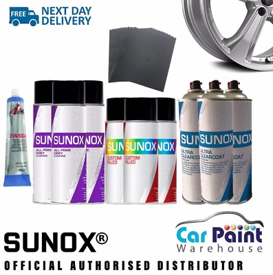 SUNOX® DIY Alloy Wheel Paint Refurb Kit Complete Kit Silver Motorcycle ...