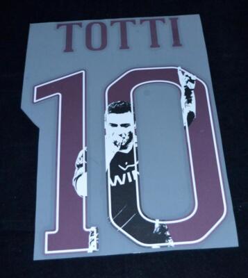 Official Roma Gallery Print Totti 10 Football Badge Name/Number Set ...