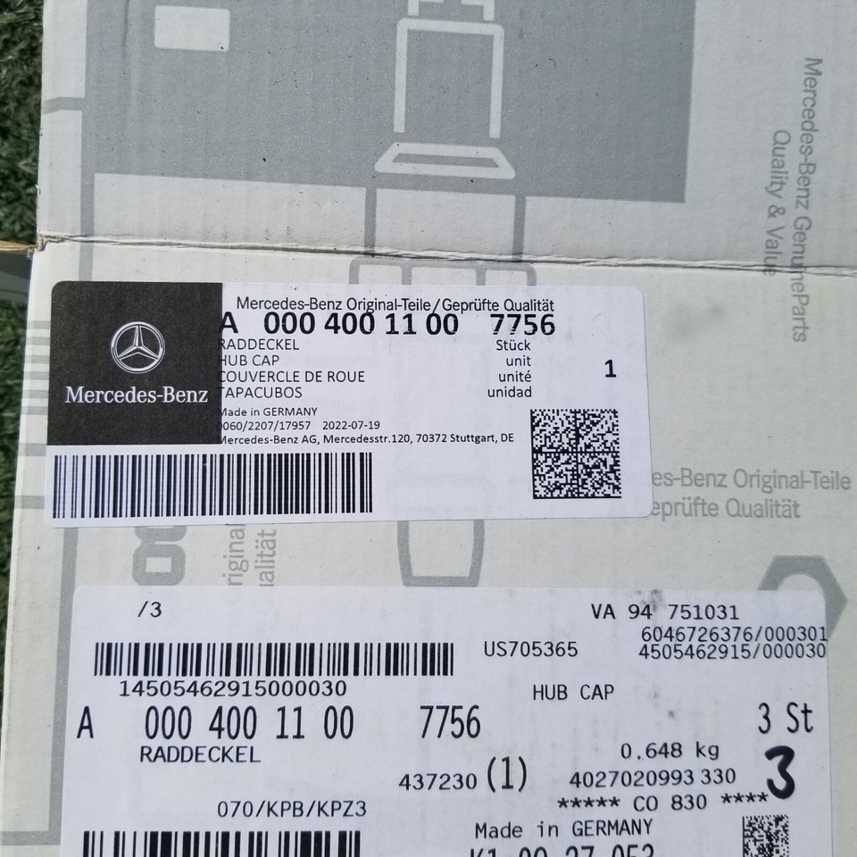 Factory Mercedes Benz Silver Center Cap Forged Wheels OEM C63 S65 ...