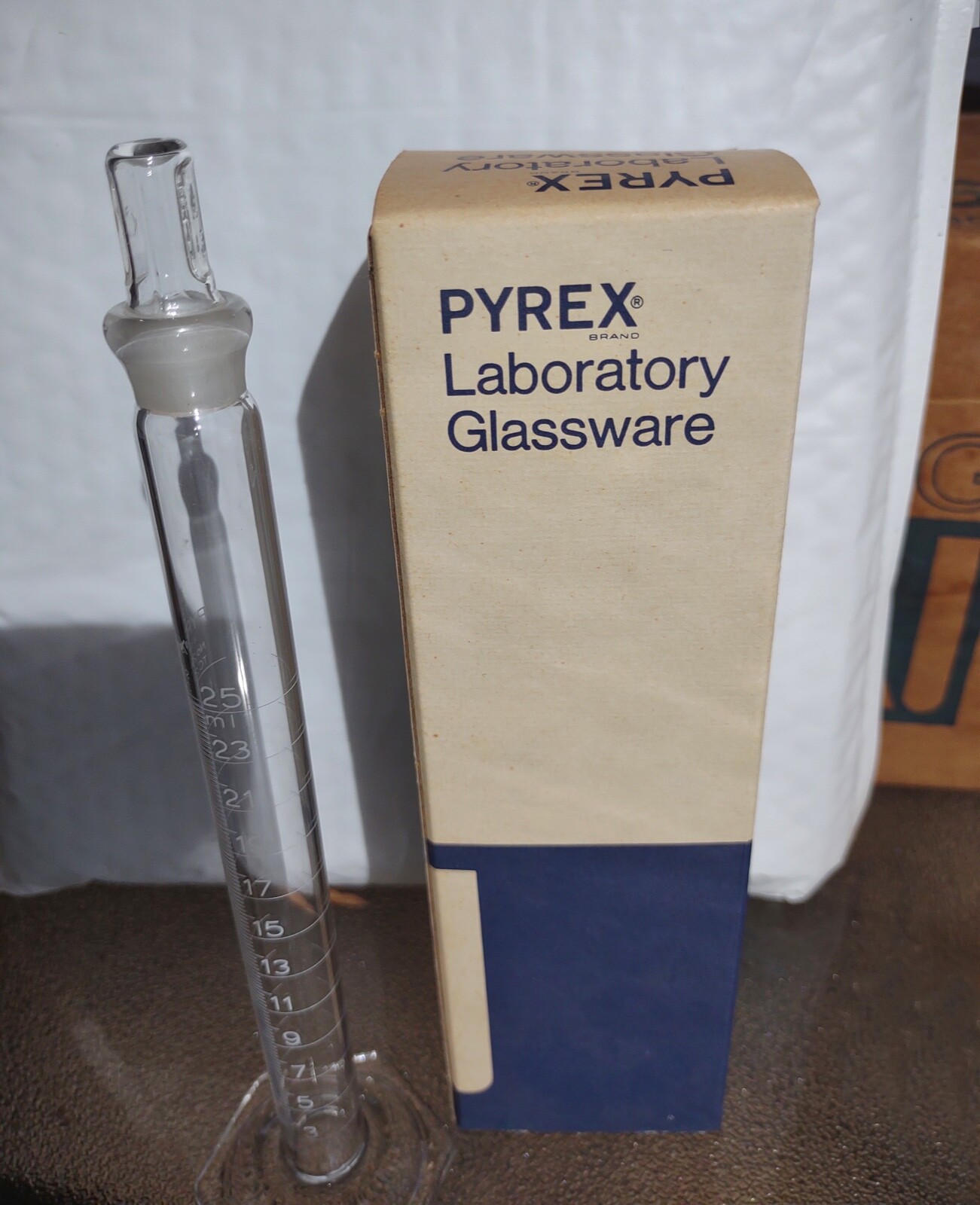 PYREX 25ml Graduated Mixing Cylinder W/ Stopper # 2982 for sale online ...