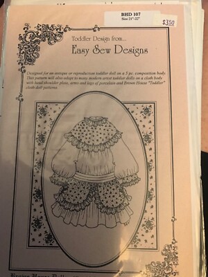 EASY SEW DESIGNS~DOLL CLOTHES PATTERN (Vintage) - Brown House Dolls 107 ...