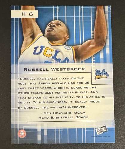 Russell Westbrook 2008-09 Press Pass ROOKIE Insider Insight #II-6 ...