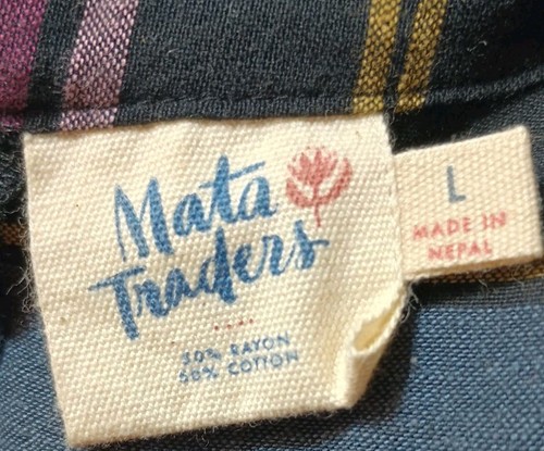 Mata Traders Made In Nepal Striped Ruffled Dress Sz L | eBay