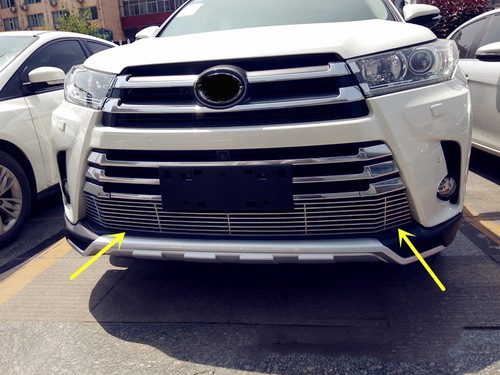 Stainless Front Bumper Lower Grille Cover Trim For TOYOTA Highlander ...