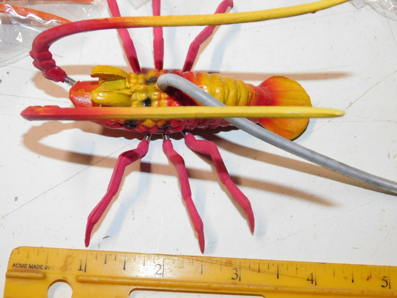 Lot of 8 Lobster Spiny Shrimp on Spring Toy Bobble Figurine Plastic ...