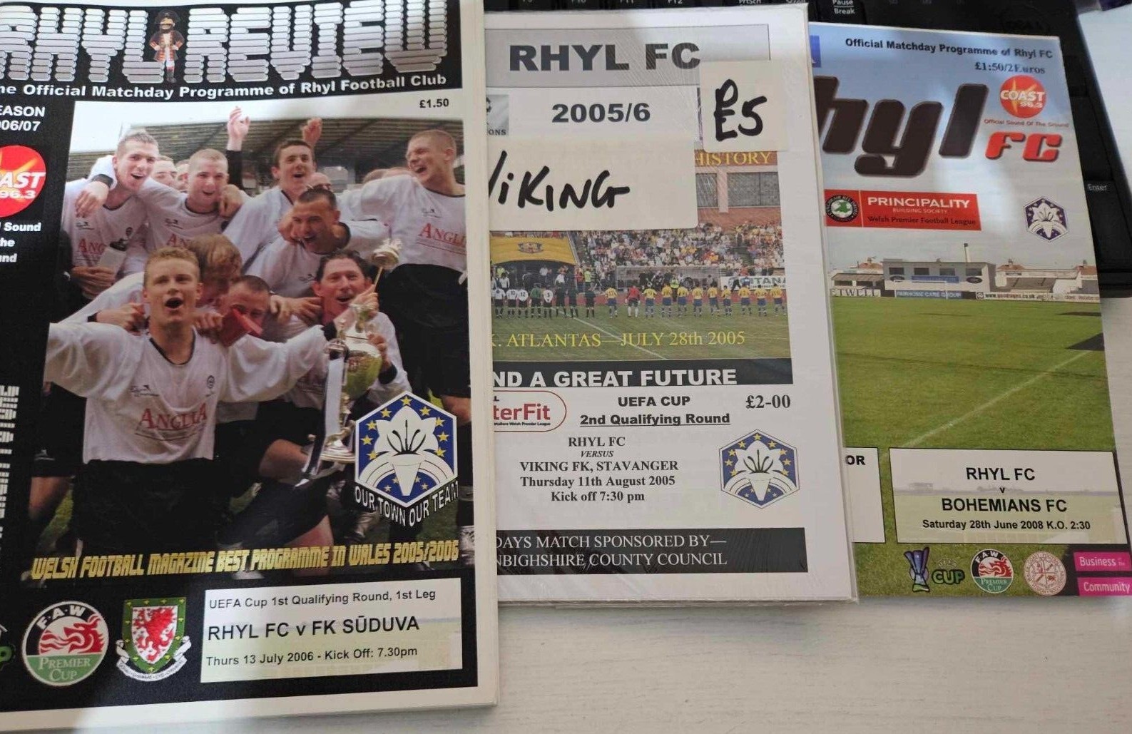 Rhyl FC UEFA Cup programmes 2005-08 *choose form list* | eBay UK