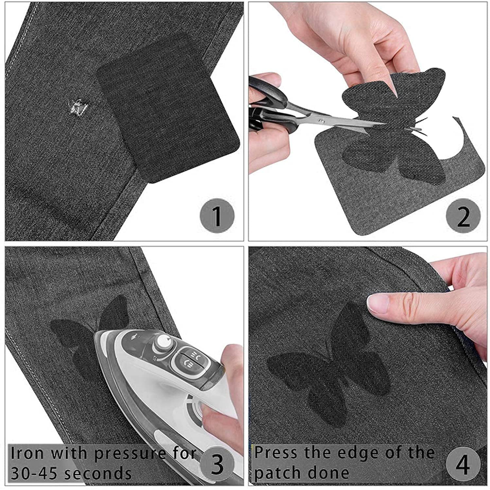 HTVRONT 20PCS DIY Iron on Denim Patches Jeans Clothing Repair Kit - 4 ...