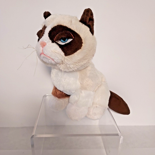 Ganz Grumpy Cat Plush HGC22973 8" Blue Eyes Pink Nose Frown 5 1/2 ...