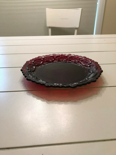 Vintage Avon Cape Cod Ruby Red Glass Dessert Plates, set of 2 | eBay