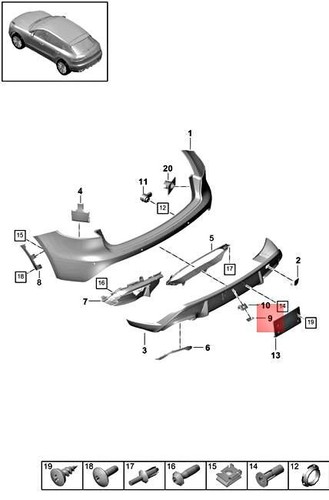 Genuine PORSCHE Macan 95B Support For Reversing Camera 95B807997EOK1 | eBay