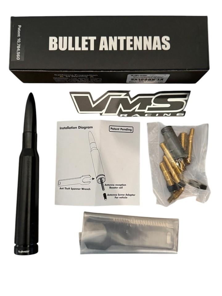 VMS Black Bullet Antenna For Ford F150 and Ranger Fits All Ford Trucks ...