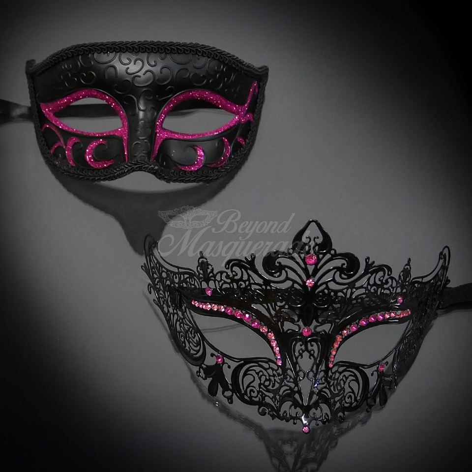 His & Hers Set, Couples Masquerade Mask, Classic Masquerade Ball Mask ...