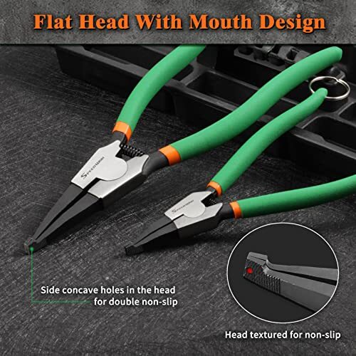 2 Pcs Special Angle Tip Lock Ring Pliers Set Retaining Rings Pliers For ...