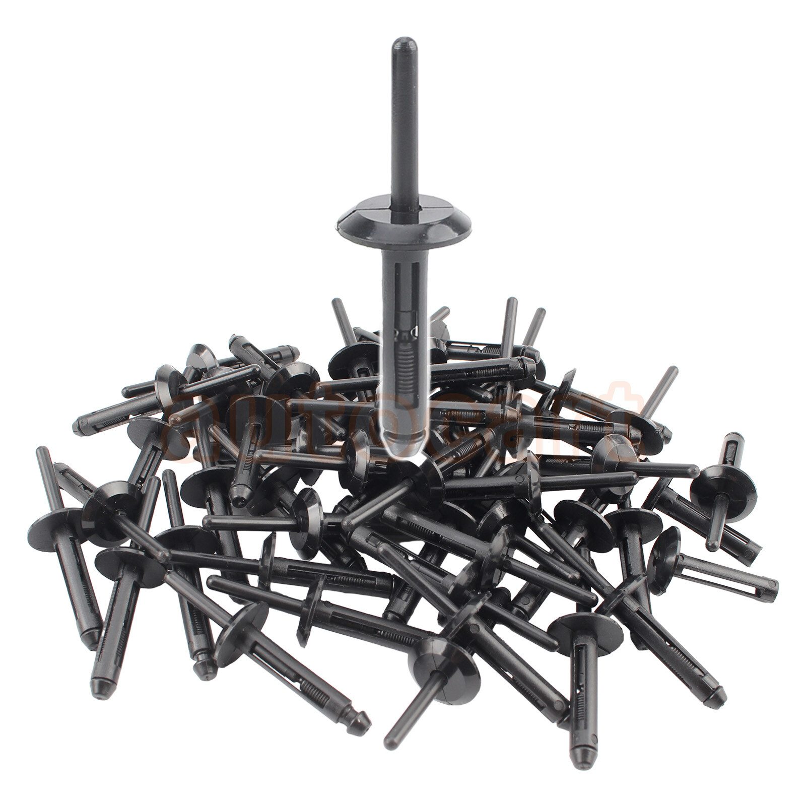 50x Black Nylon Blind Rivets 1/4" For GM 14063981 Ford N803043S ...