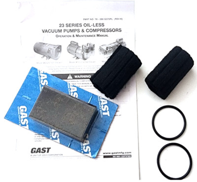 Gast K485 AH850M 0323,0522,0523 Rotary Vane Rebuild Kit AH850A RV33V 1 ...