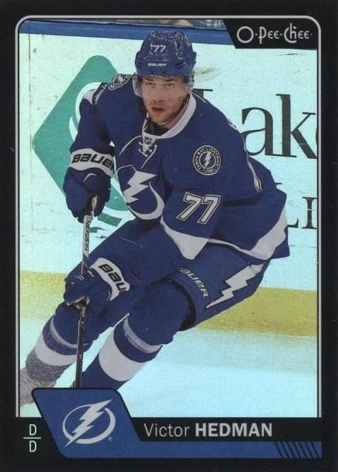 2016-17 O-Pee-Chee - Victor Hedman #341 Black Rainbow Foil /100 for ...