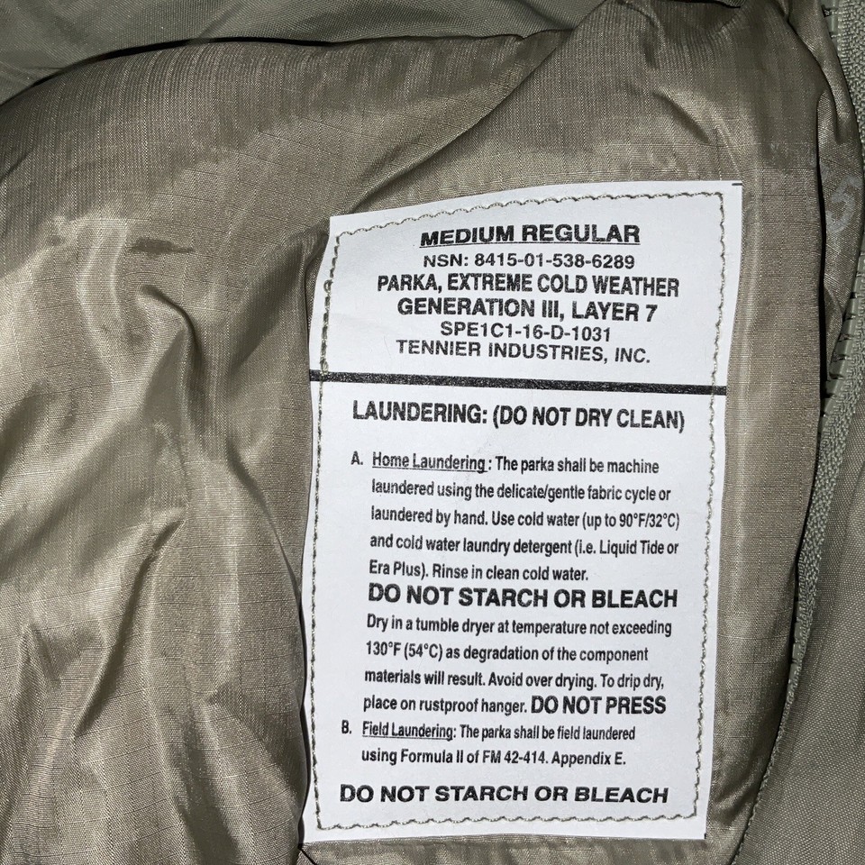 New* USGI EXTREME COLD WEATHER PARKA Jacket, Gen 3, Level 7, MEDIUM/REG ...