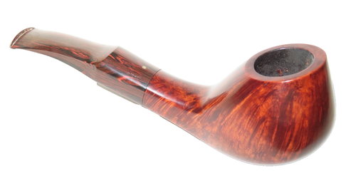 KAI NIELSEN "FLAME GRAIN OLD BRIAR" STAMPED PIPE W/ LEATHER SLEEVE ...