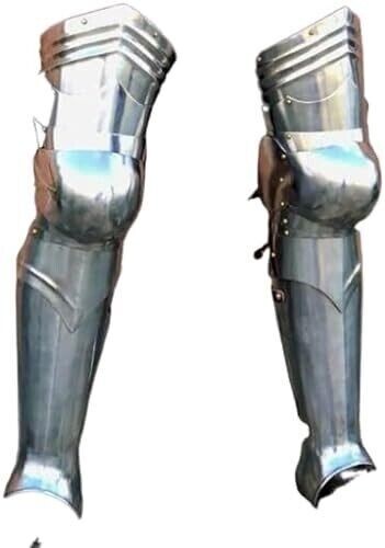 Full Leg Steel Warrior LARP Armor Set Knight Greaves Armour | eBay