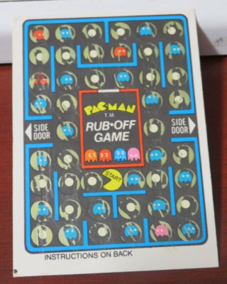 NS153 1980 FLEER PAC MAN STICKER RUB OFF GAME | eBay