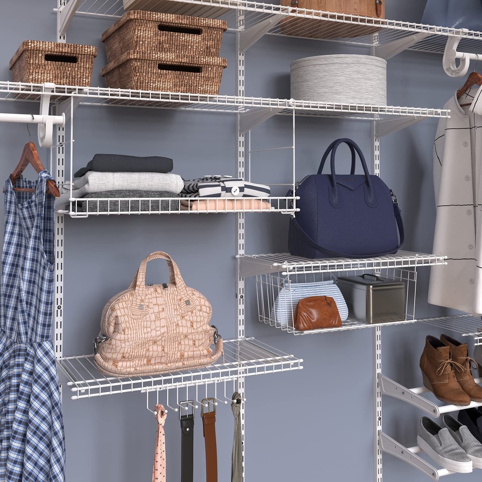 Wire Hanging Shelf Basket For Storage Organization In Closet Or Pantry ...
