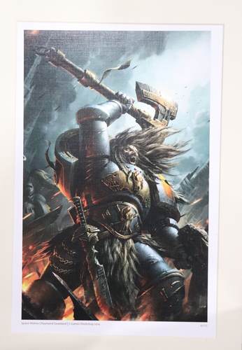 Warhammer 40k Space Wolves GW Art Print Poster 2014 Limited 45/75 rare ...